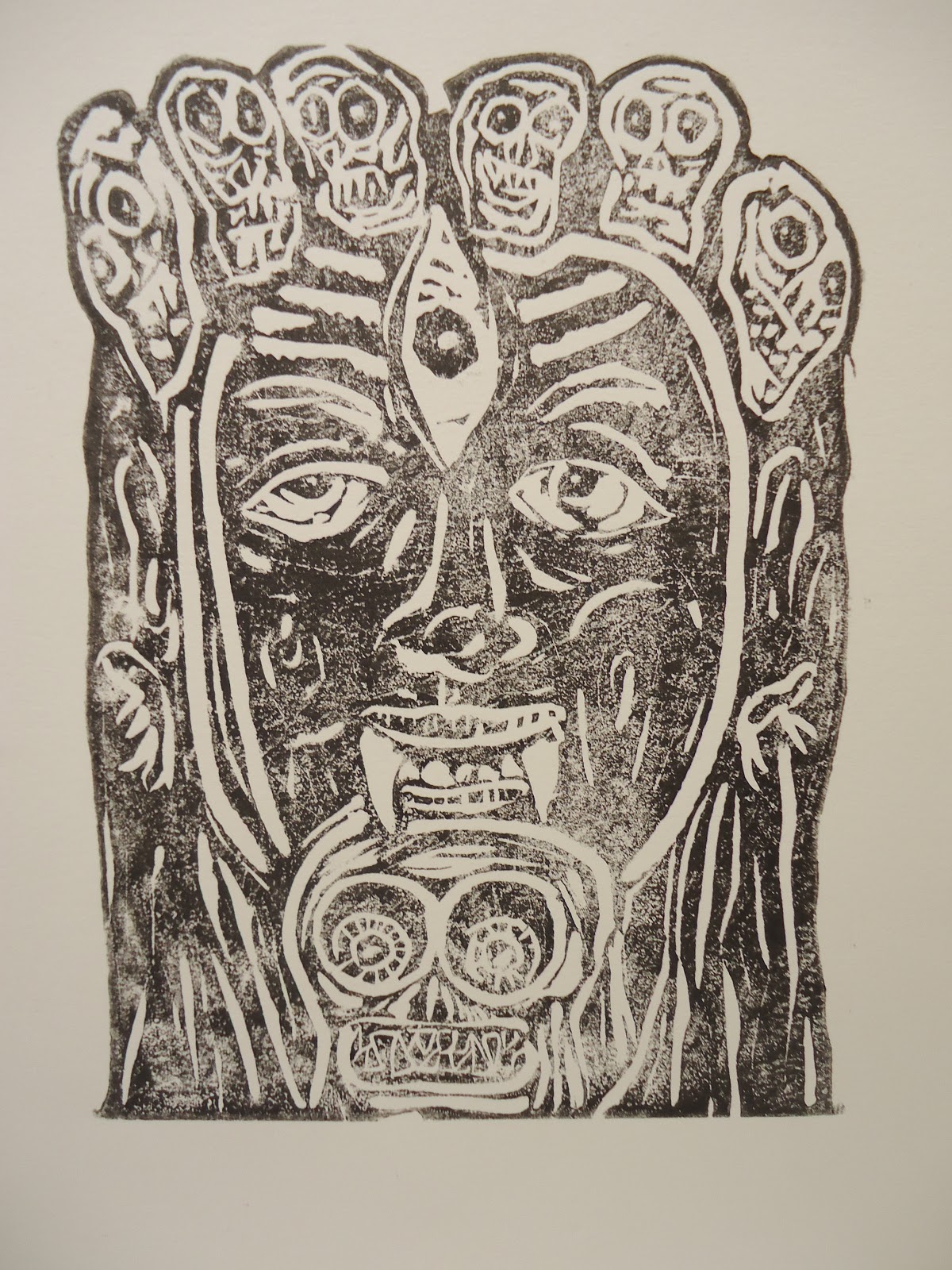 Rusty Nail Studio: Mama 3 Eyes Relief Print