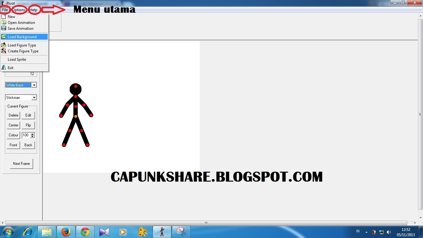 Cara membuat animasi sederhana menggunakan pivot stickfigure ~ Capunkshare