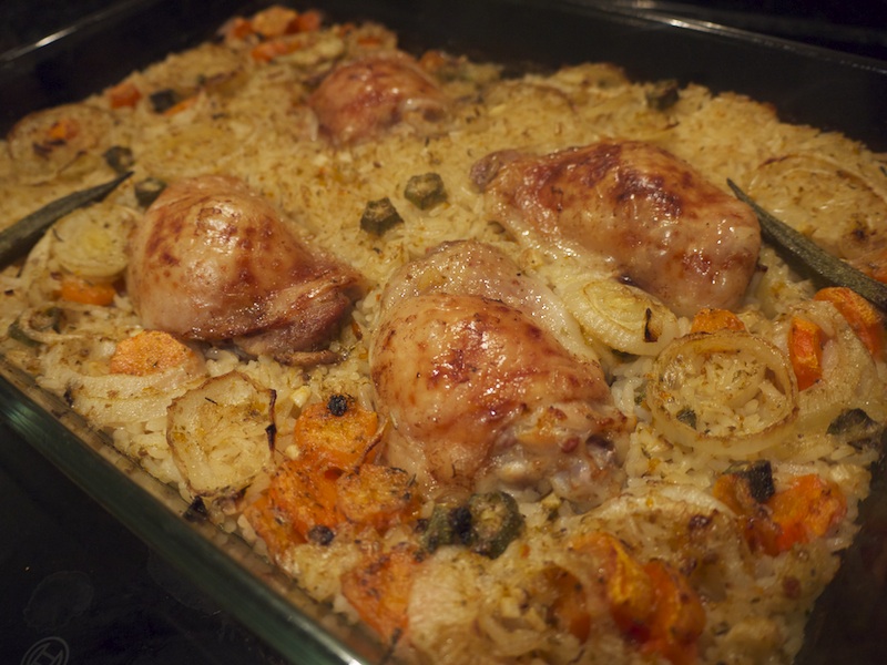 Cozinha ponto come: Arroz de frango no forno