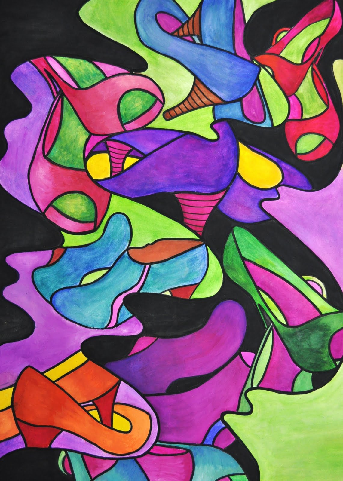 I teach art: Year 9 Cubist Work