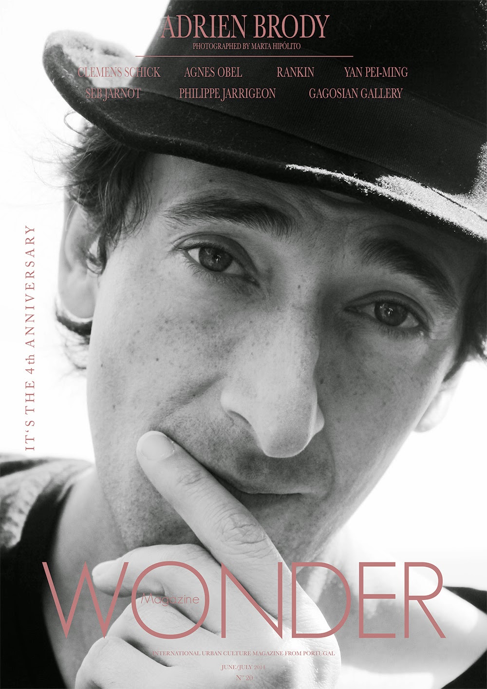 Adrien Brody en portada de Wonder Magazine Junio/Julio 2014