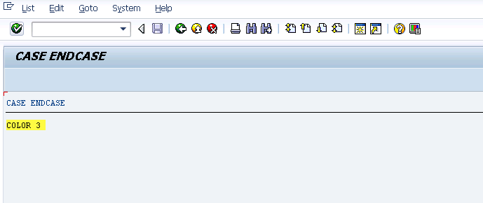 SAP TECH: Case...EndCase