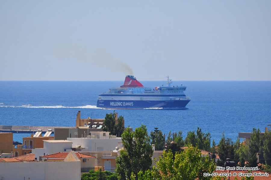 New Port Karlovassi: Aφιξη Παρασκευης - Νησος Μυκονος - Μεσαιο Καρλοβασι