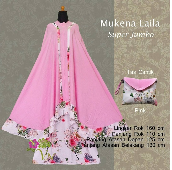 Mukena Bali LAILA - PINK | Mukena Murah di Medan