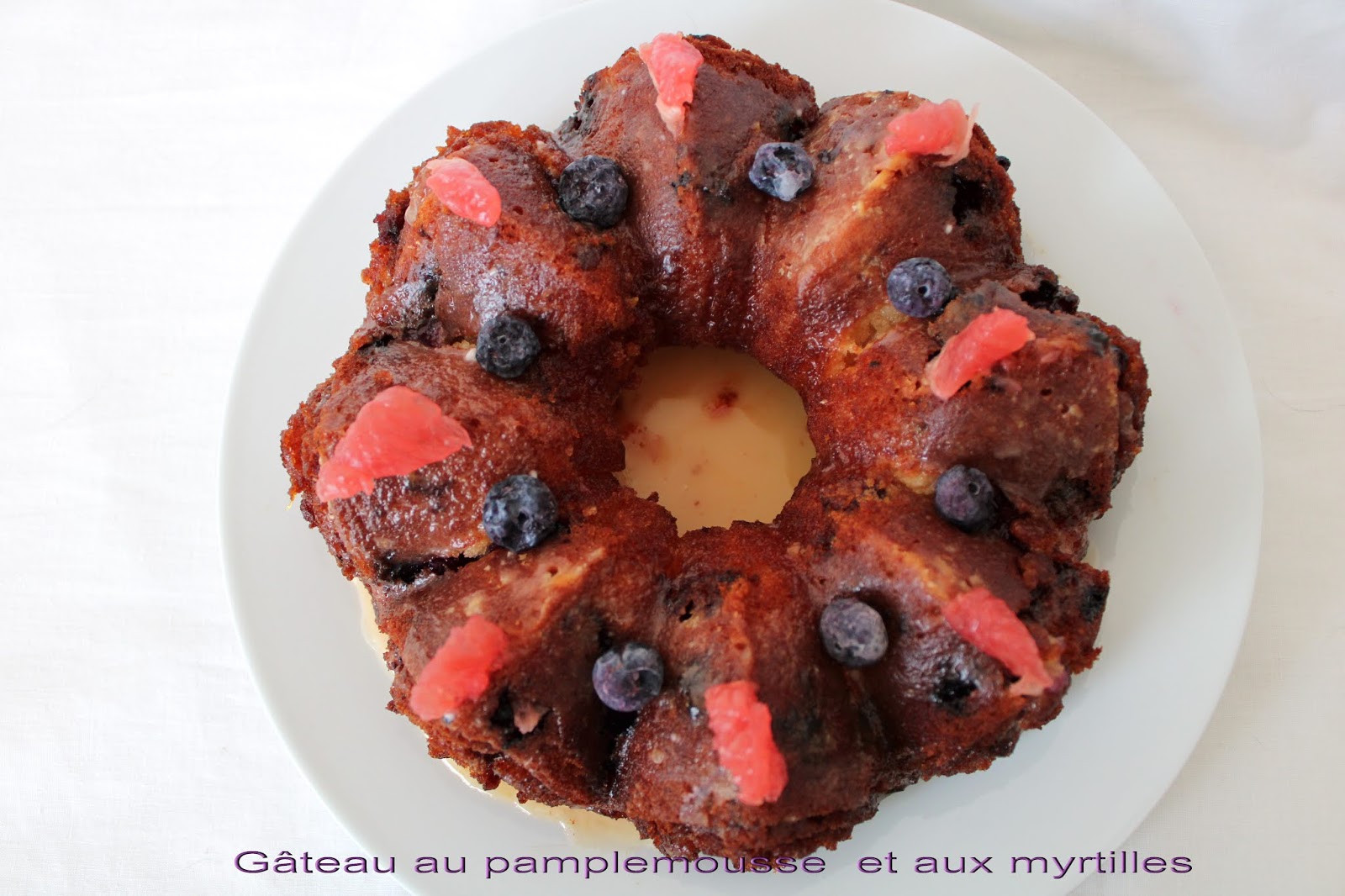 GATEAU GAGA - Love cakes: Gâteau au pamplemousse et aux myrtilles