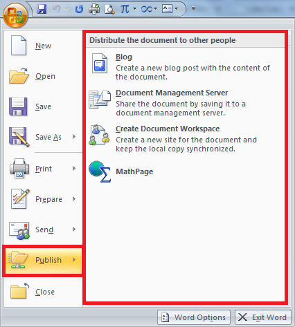 Microsoft Office 2007: Microsoft Word "Office Button" 2007