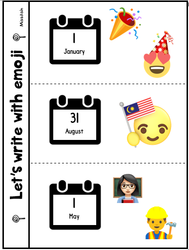 ASH THE TEACHER: Emoji Writing Foldable