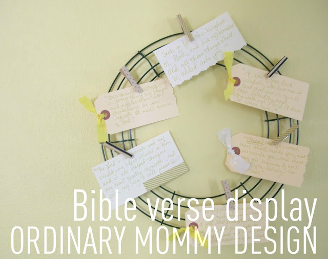 ORDINARY MOMMY DESIGN: Unclutter-the-Refrigerator Display // Bible ...