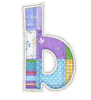 Alfabeto en Patchwork Azul y Lila. - Oh my Alfabetos!