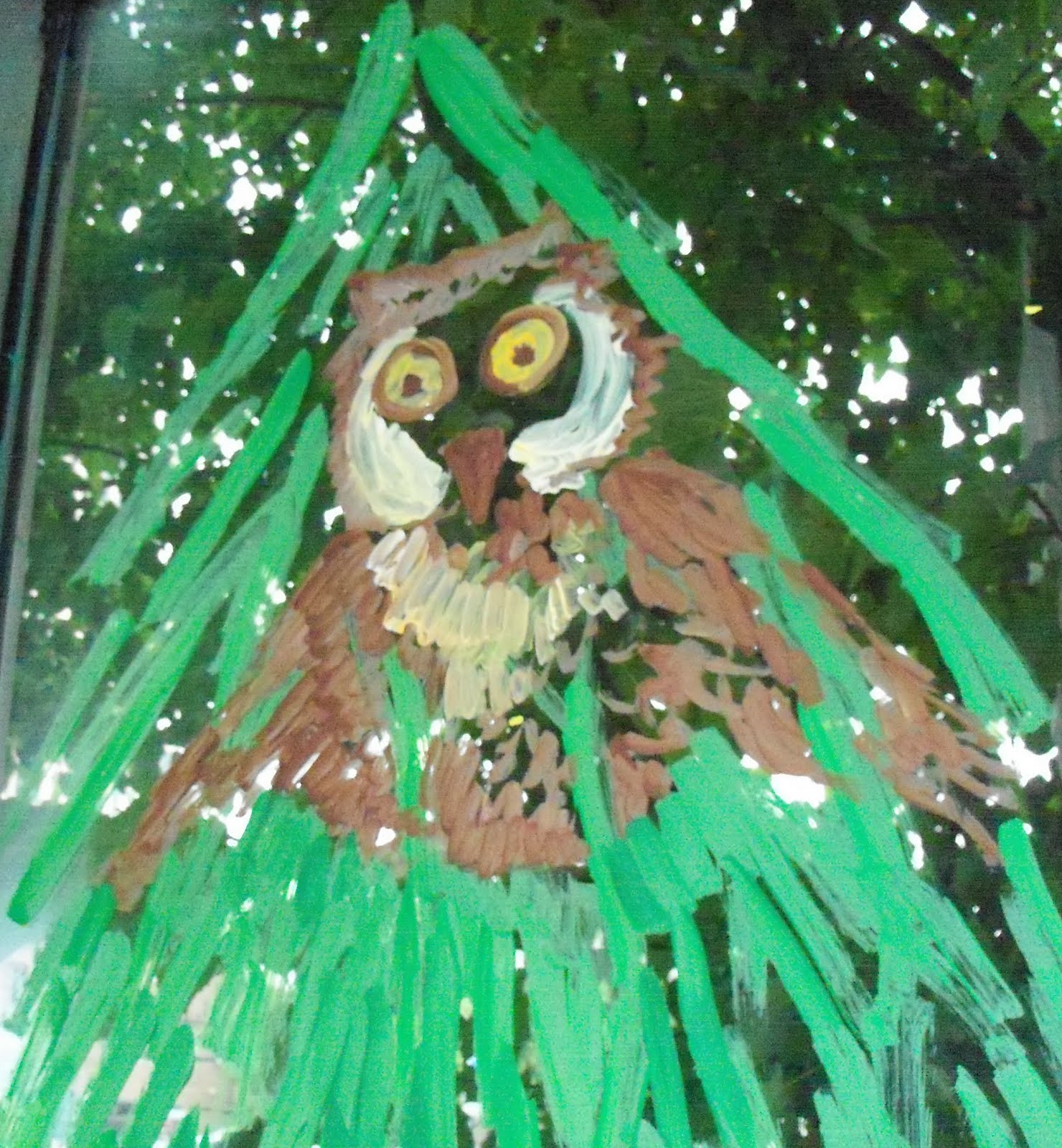 Library Mermaid: Library Window Painting