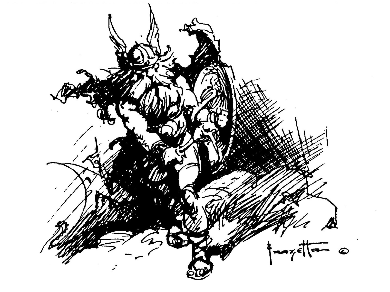 Cap'n's Comics: A Viking by Frank Frazetta