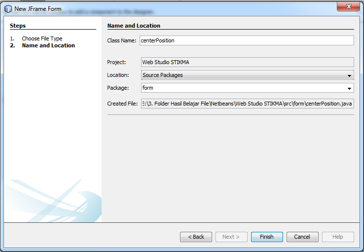 Jframe Form Position Center Java Netbeans Menengahkan Frame Ke Tengah Layar Java Netbeans