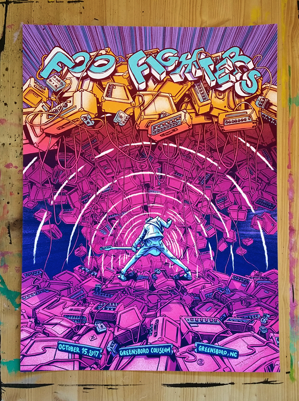 INSIDE THE ROCK POSTER FRAME BLOG: Foo Fighters Print By James Flames ...