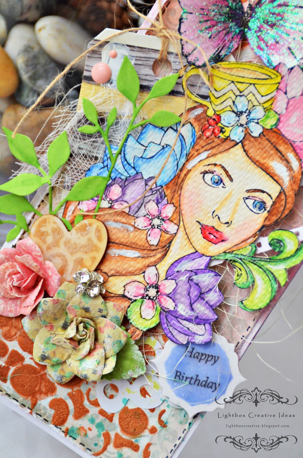 Lightbox creative Ideas: Watercolor Prima Card