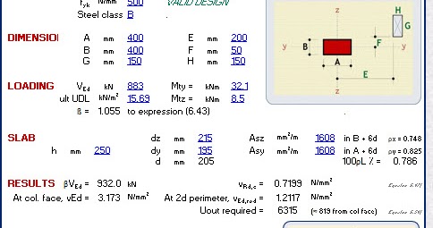 Slab Punching Shear Calculation Spreadsheet - Engineering Society