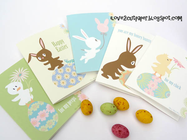 i love 2 cut paper: Printable Easter Cards - Sweet Peeps