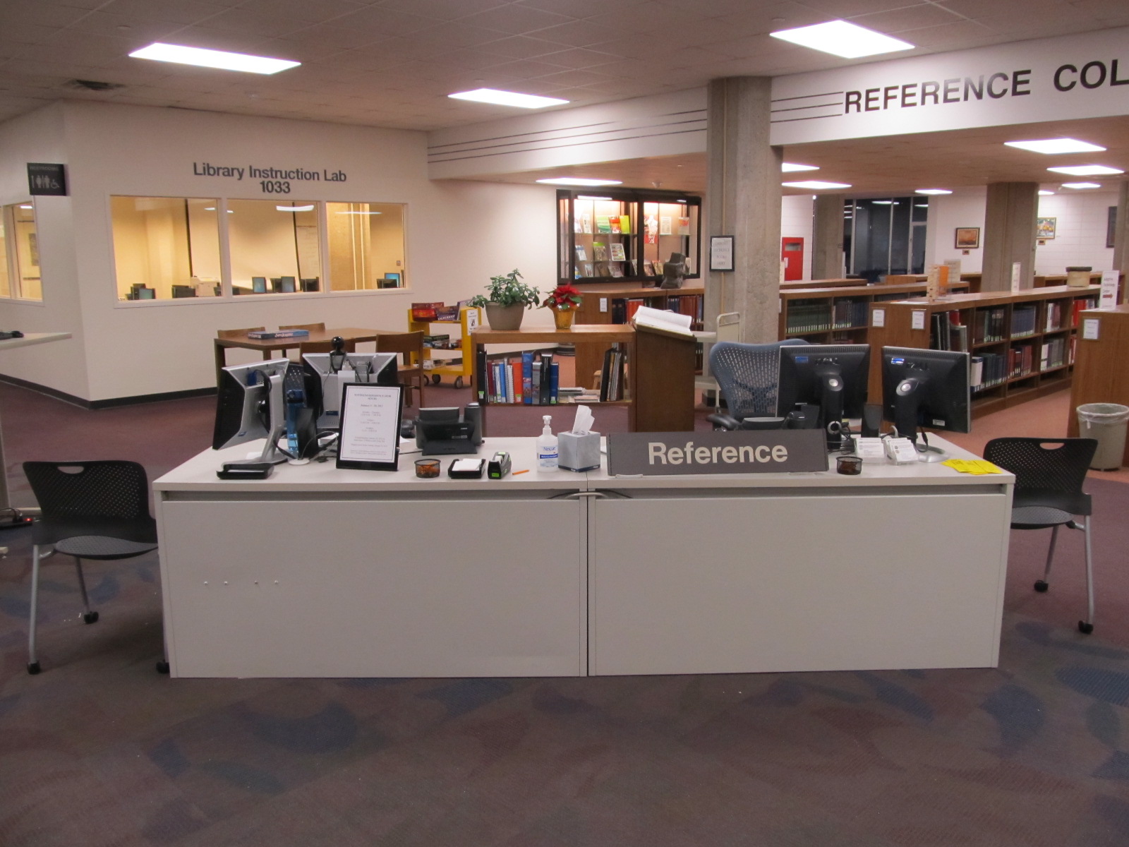 McIntyre Library News: Art students bring reference desk to life
