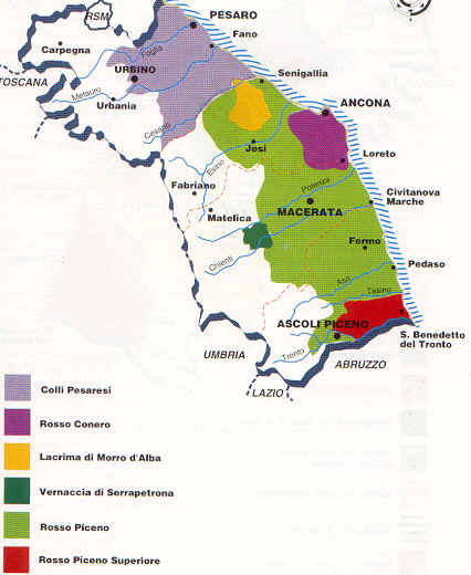 Série Mapas Vinícolas da Itália - Marche ~ Papo de Vinho