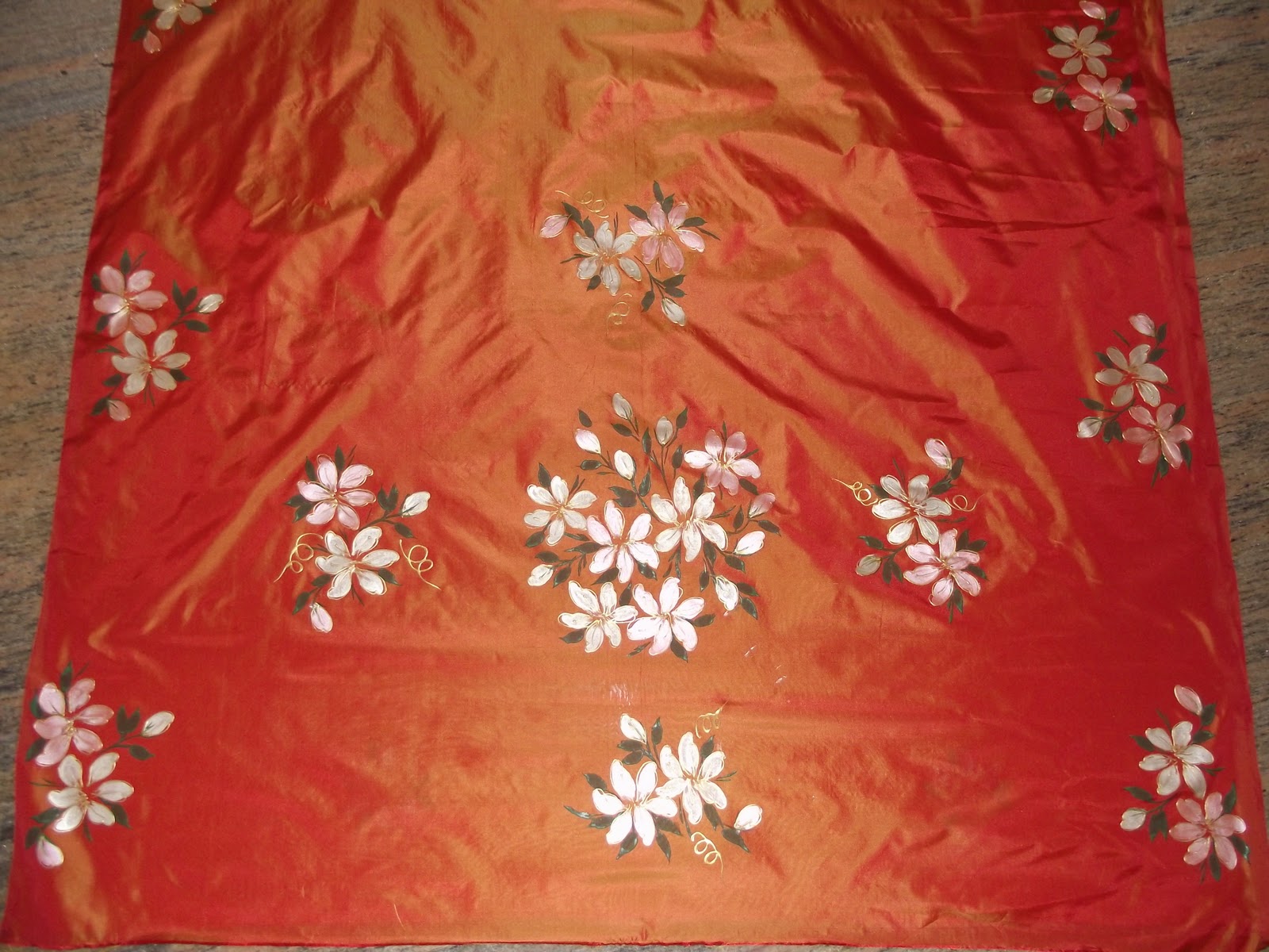 candycraft: Free hand painted saree
