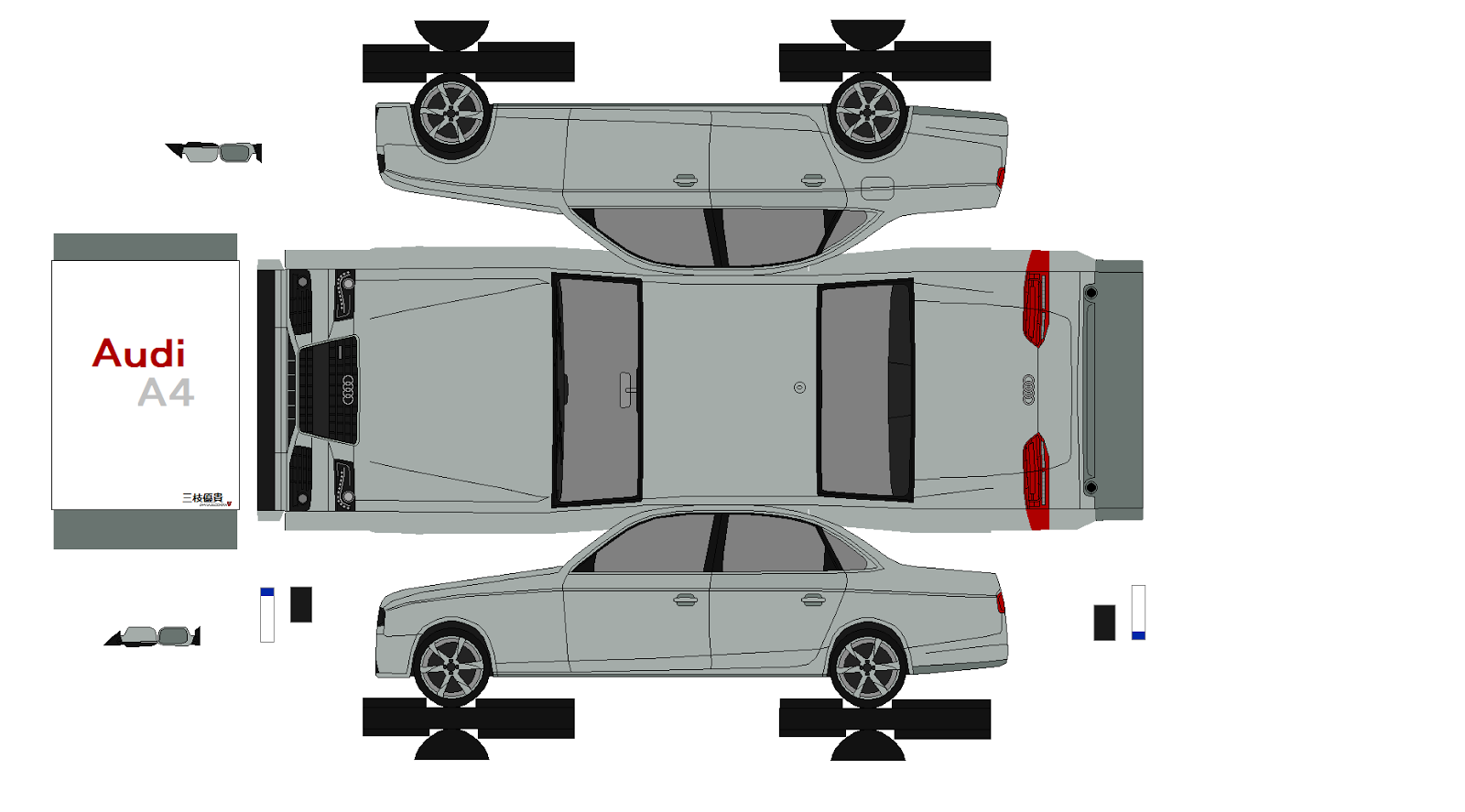 SP. Papel Modelismo: PaperCraft Audi A4