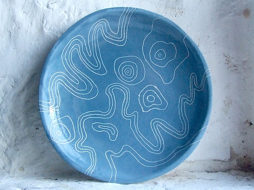 low fired: sgraffito