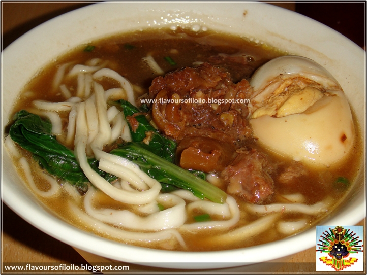 Beef mami with soy egg at Pancit-Pancit