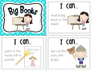 Mrs. Ricca's Kindergarten: Literacy Centers "I Can" Cards