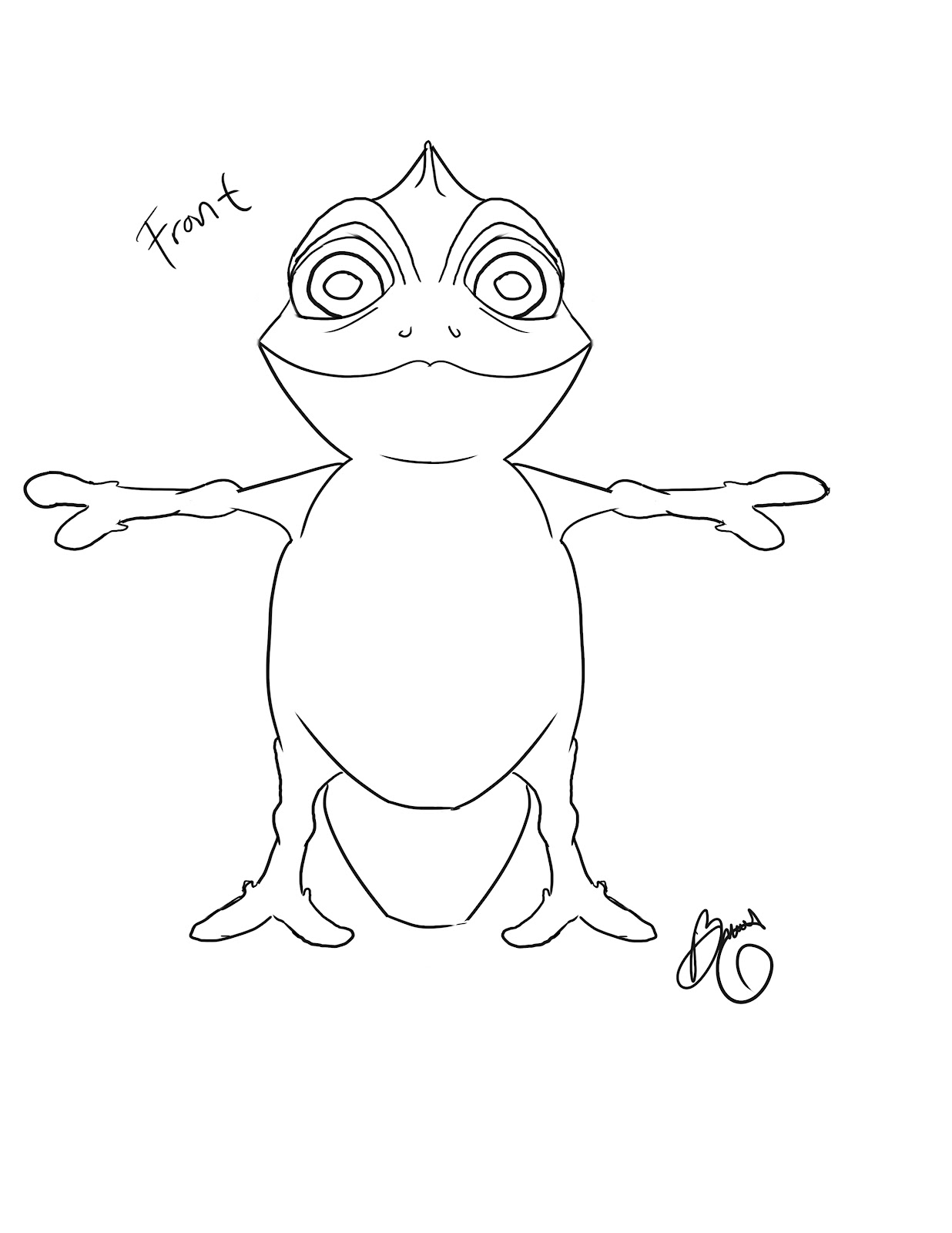 Diana Bray Art: Pascal Model Sheet (Tangled)