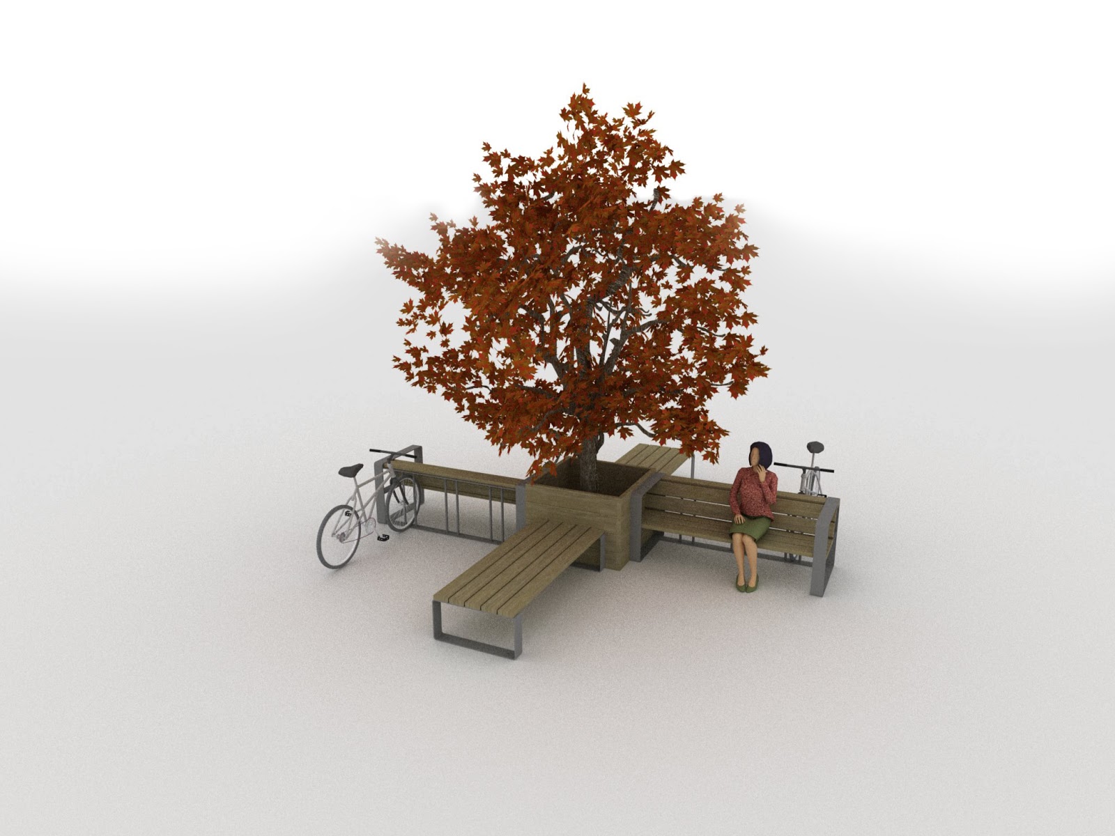 Analog Shooter : BIKE RACK BENCH AND TREE BOX