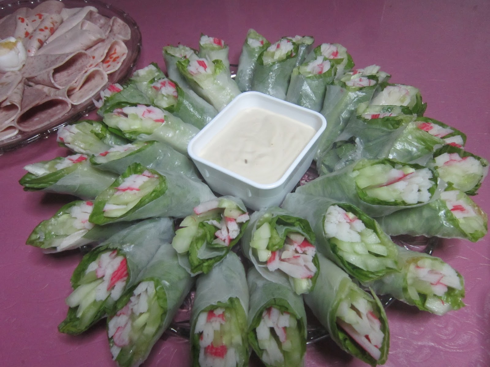 CRAB STICK and CUCUMBER SPRING ROLL