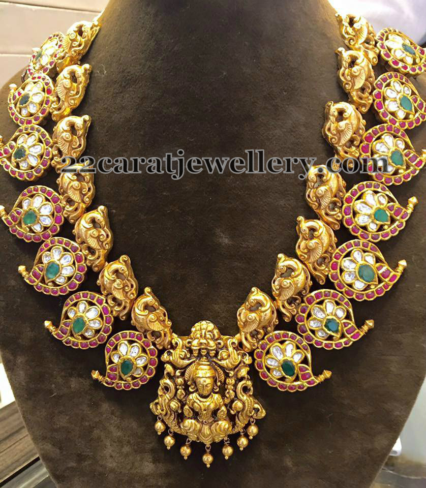 Exquisite Peacock Nakshi Necklace - Jewellery Designs