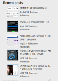 Cara membuat widget Recent post keren dan ringan di Blog - Jagoan Kode