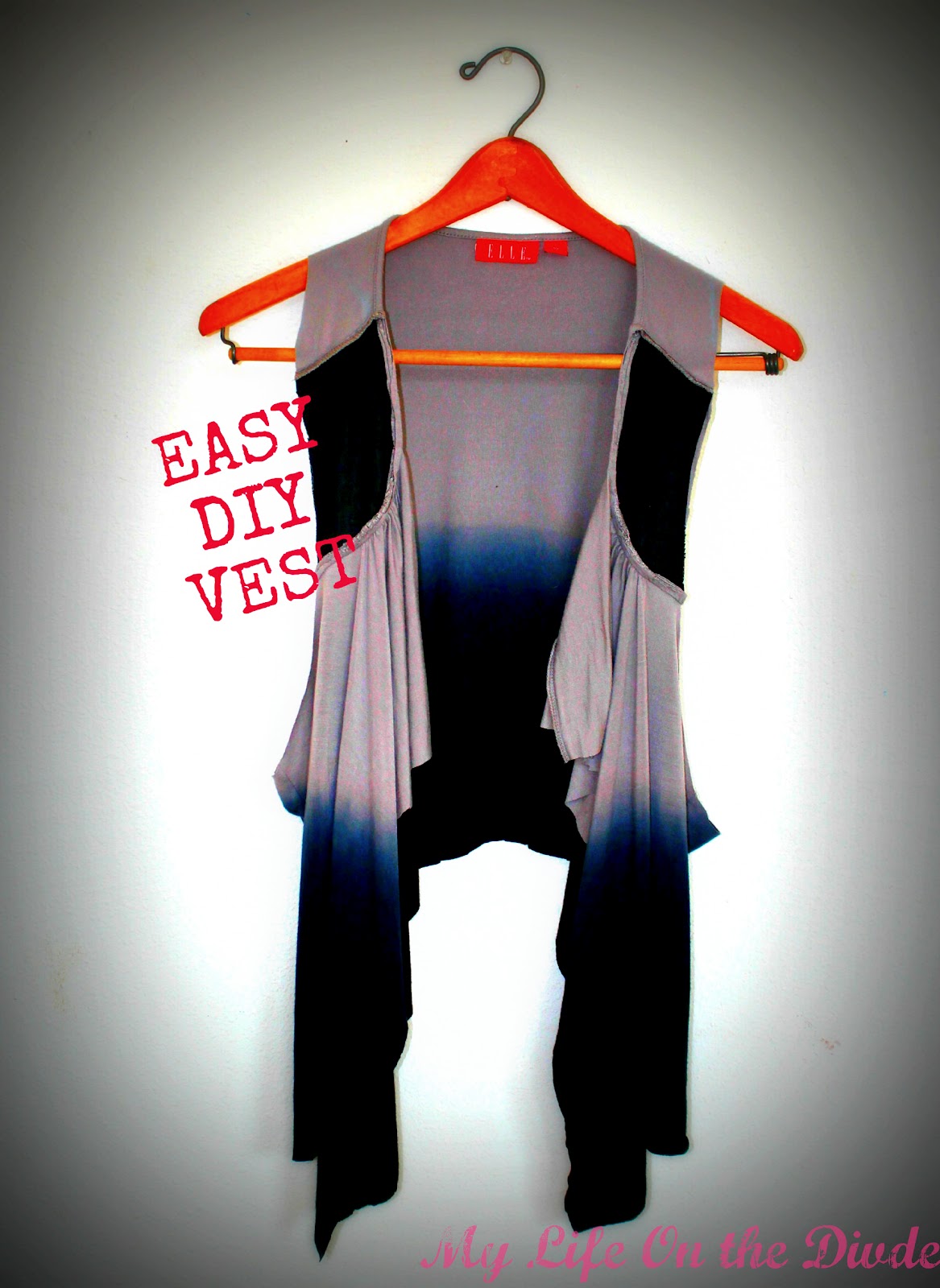 My Life on the Divide: Refashion a shirt into vest