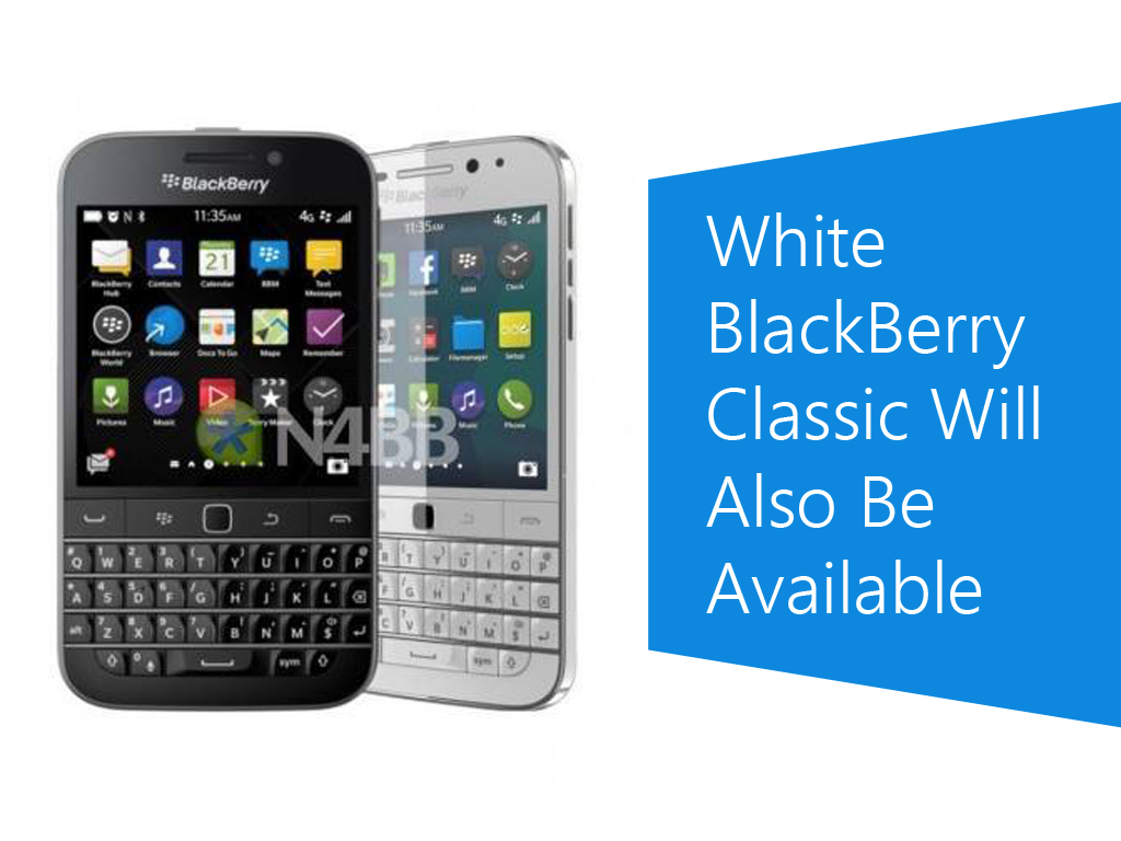 A Clean Looking White BlackBerry Classic Will Also Be Available | Geeky ...