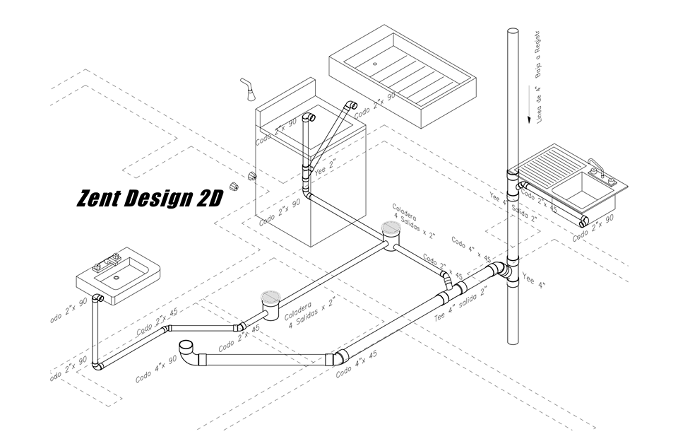 Bathroom Furniture Isometric DWG ~ ZENT DESIGN 2D