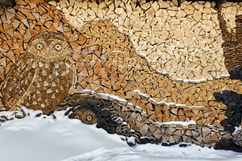 My Owl Barn: Wood Piles Turned Into Art