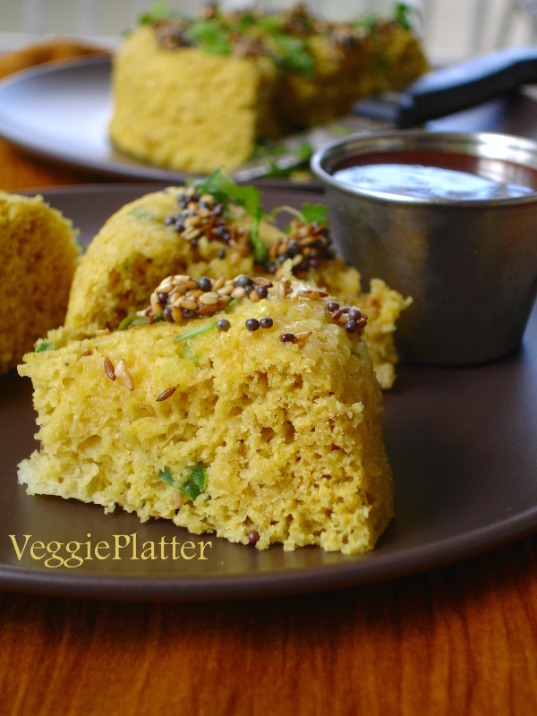 Veggie Platter: D ~ Dhokla, The Microwave Version