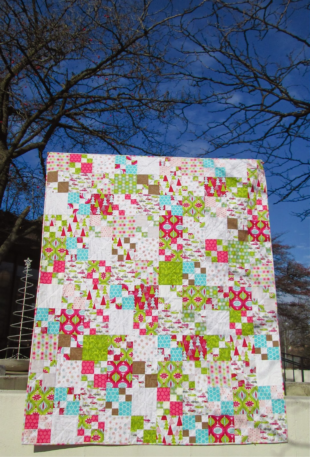 City House Studio: Christmas Penny Patch Quilt