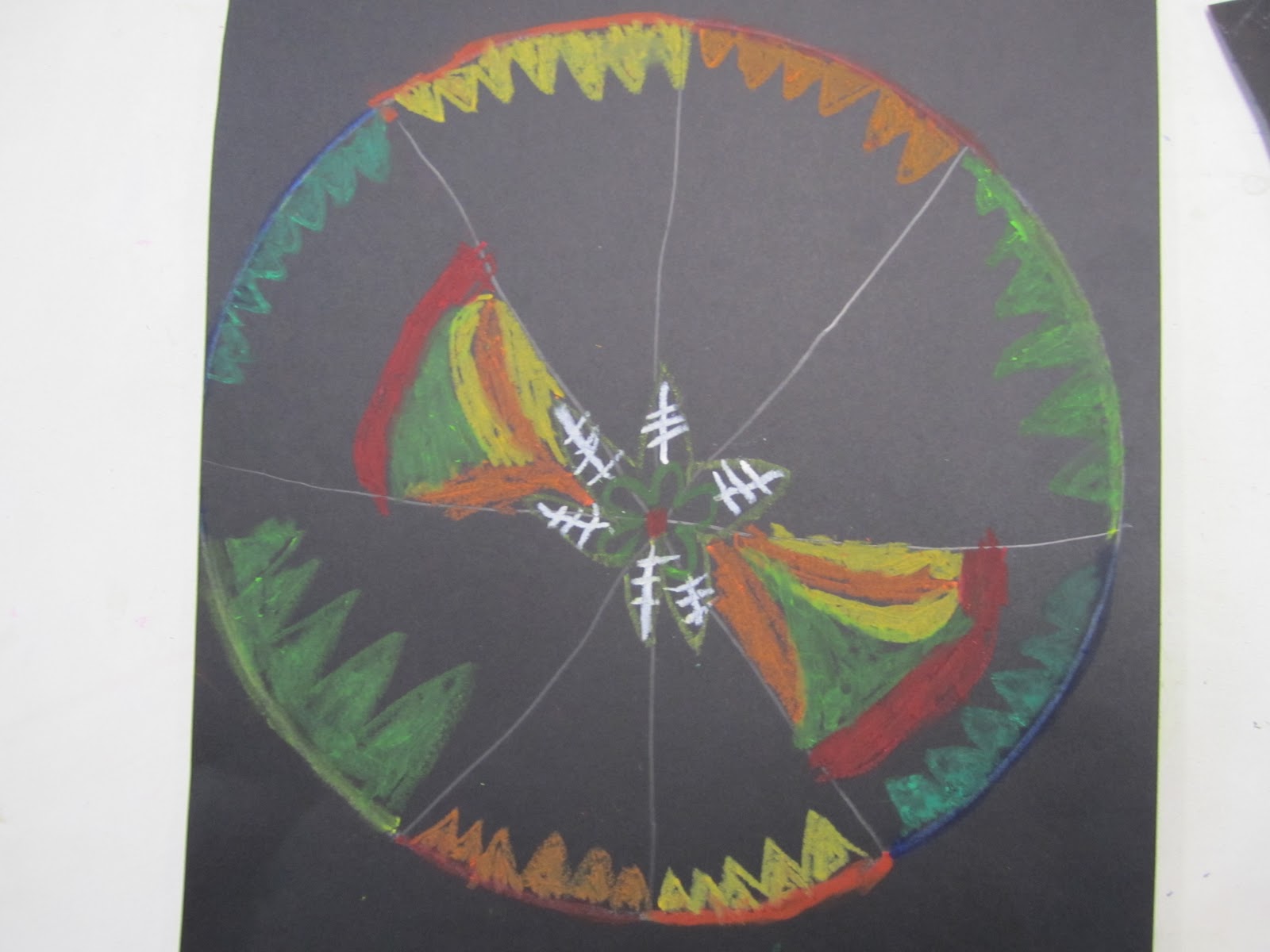 Think Create Art: Radial Balance Study- 2nd Grade