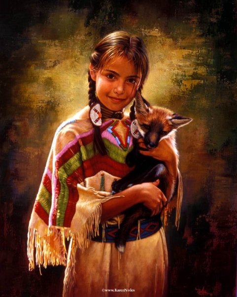 White Wolf : Karen Noles - well loved artist of Native American portraits