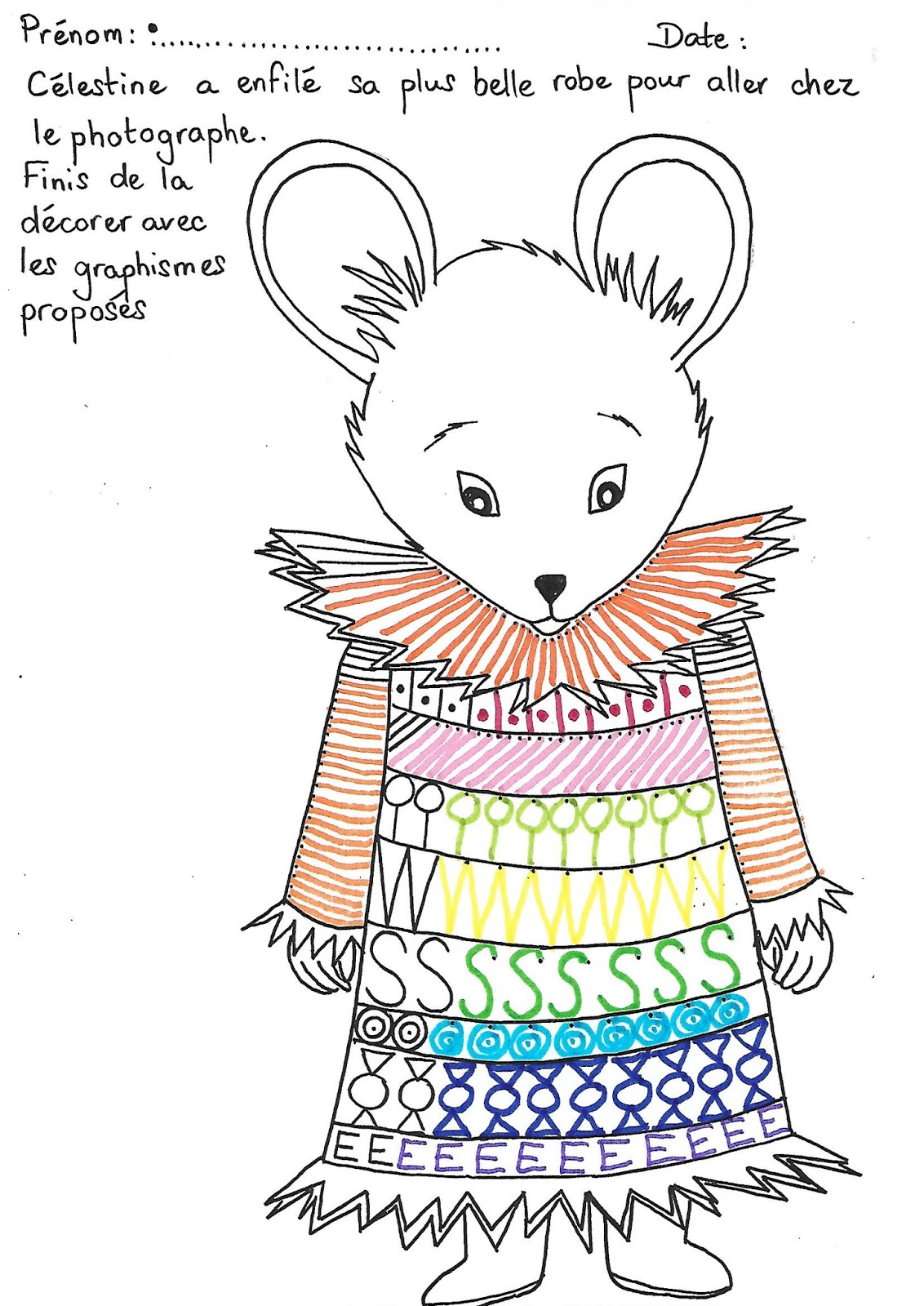 La classe du chat à lunettes: Graphisme décoratif