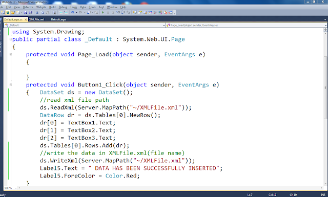 How to Insert the Data and Write the XML File | MY.NET Tutorials