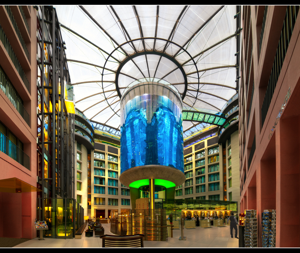 Architecture20: Elevator with amazing aquarium in Germany