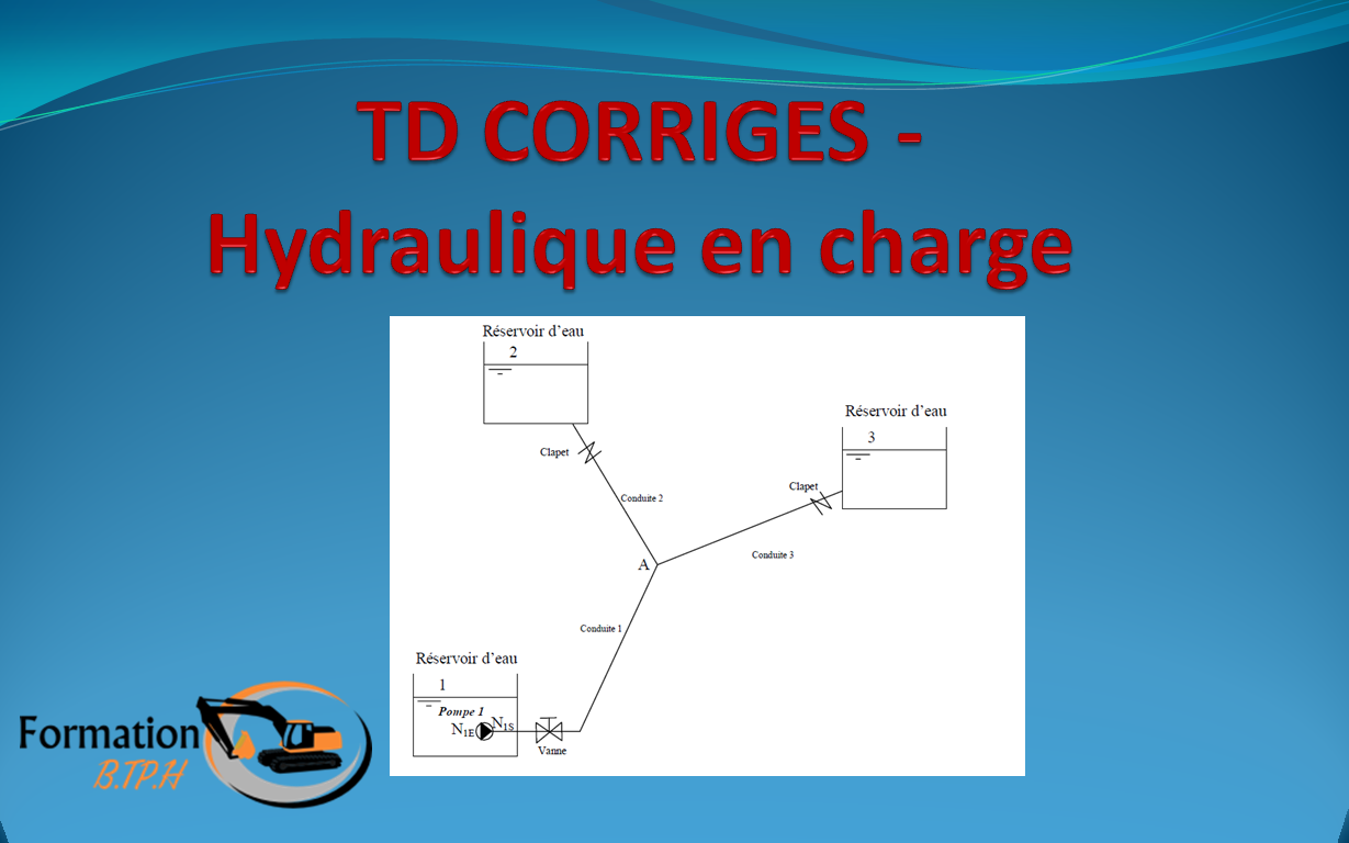 TD Corrigés Hydraulique en charge - FORMATION B.TP.H