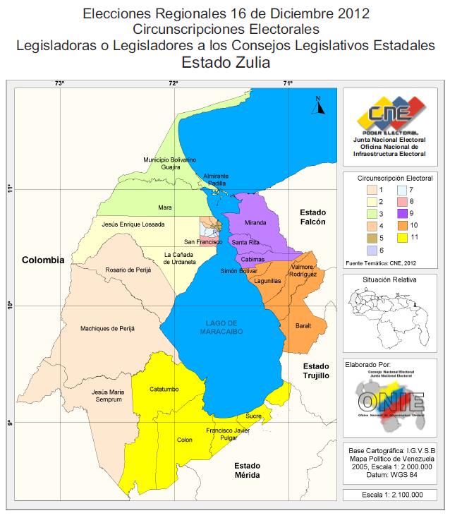 Mapa del estado zulia - Imagui