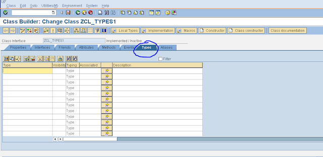 SAP TECH: Global Class : Types