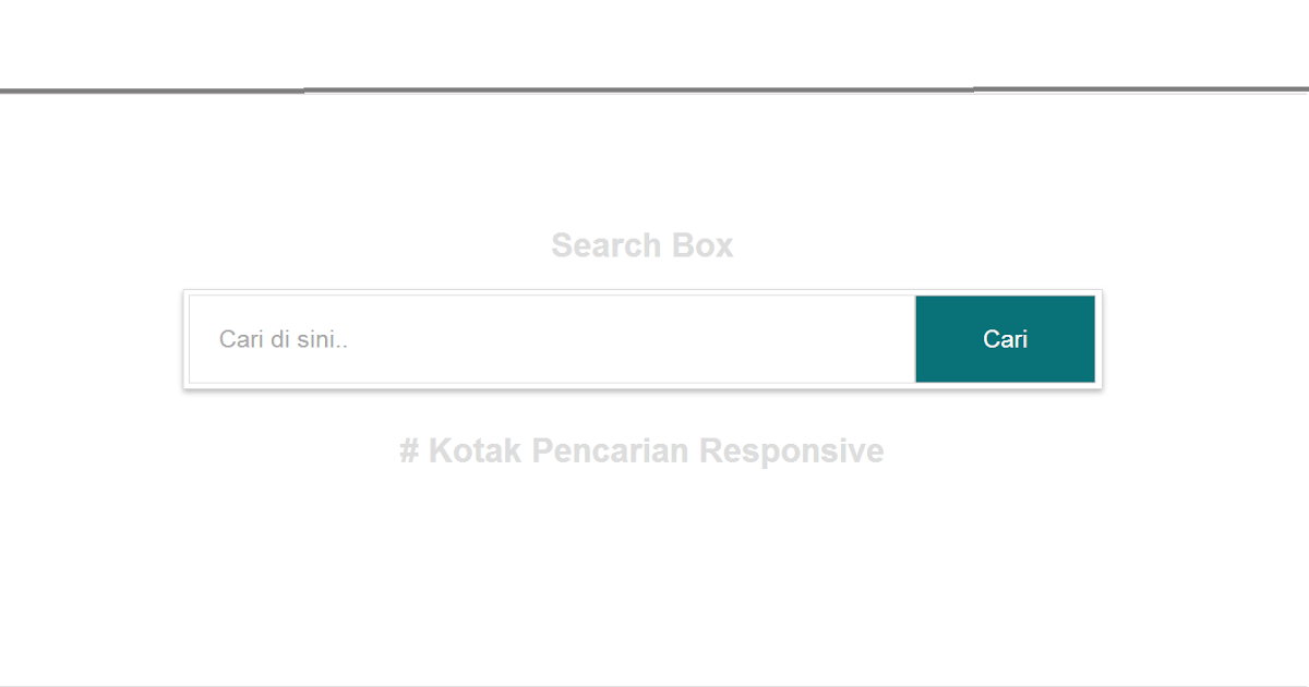 Cara Gampang Membuat Kotak Pencarian/Search Box Responsive Dengan CSS & HTML | SerbaSerbi6