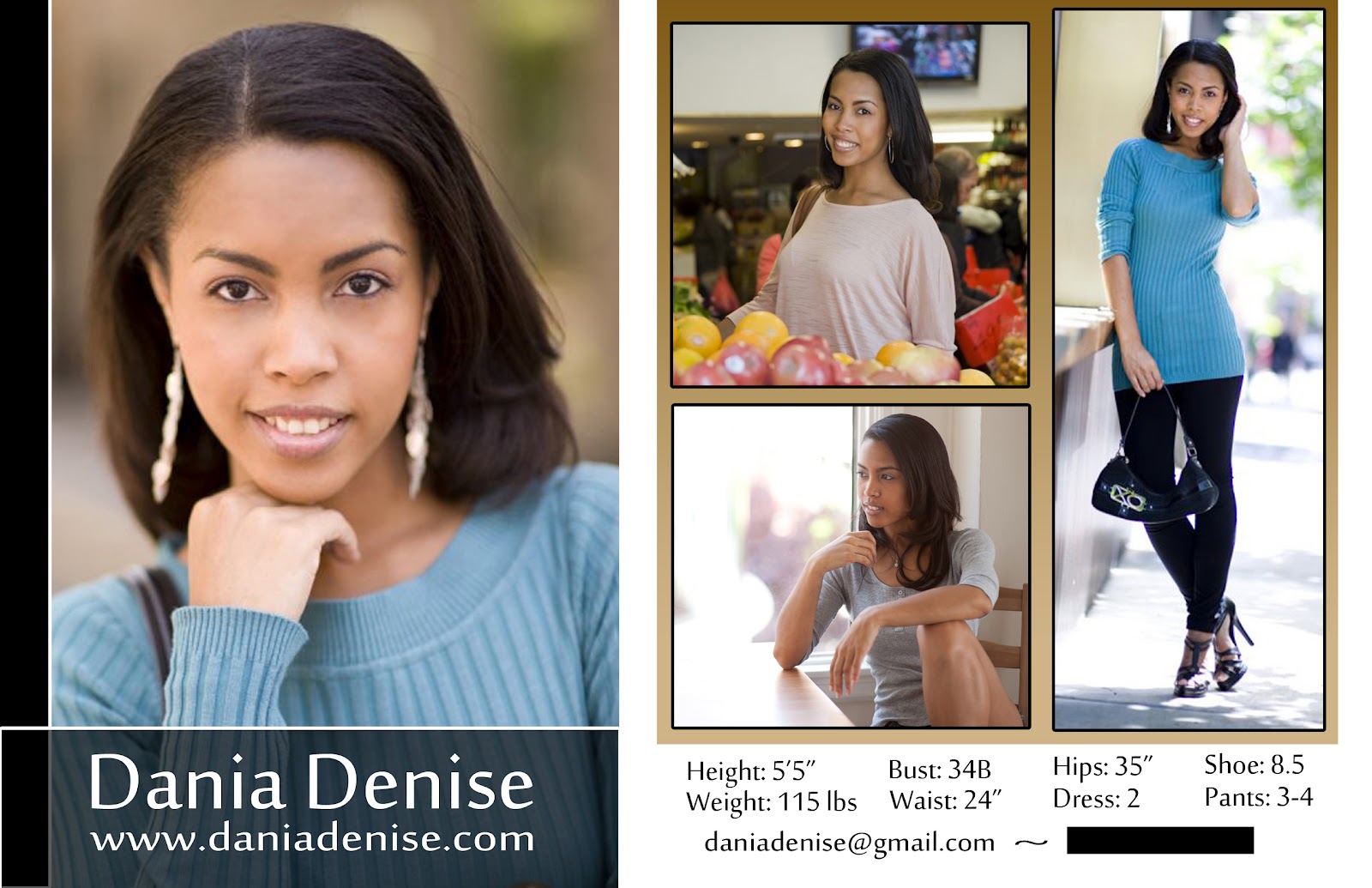 New Dania Denise Comp Card Designs