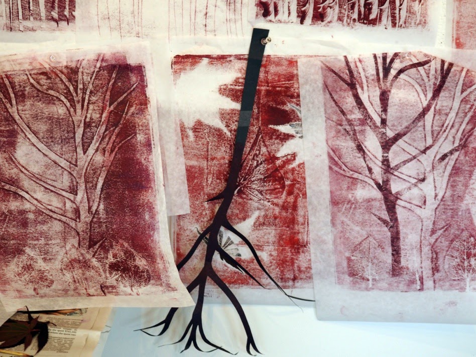 More Monoprint at the Wooden House