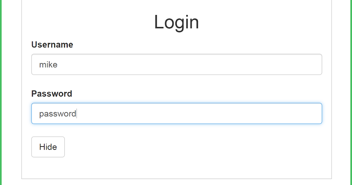 How To Create A Show Hide Password Button Using Jquery Webslesson